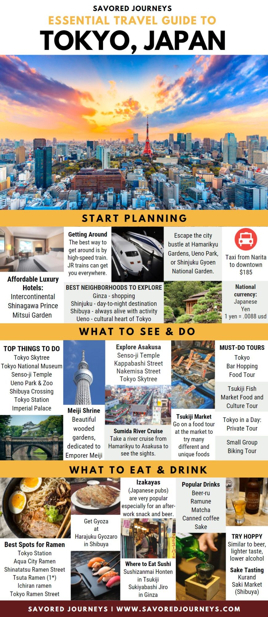 Essential Travel Guide to Tokyo [+Infographic] - Savored Journeys